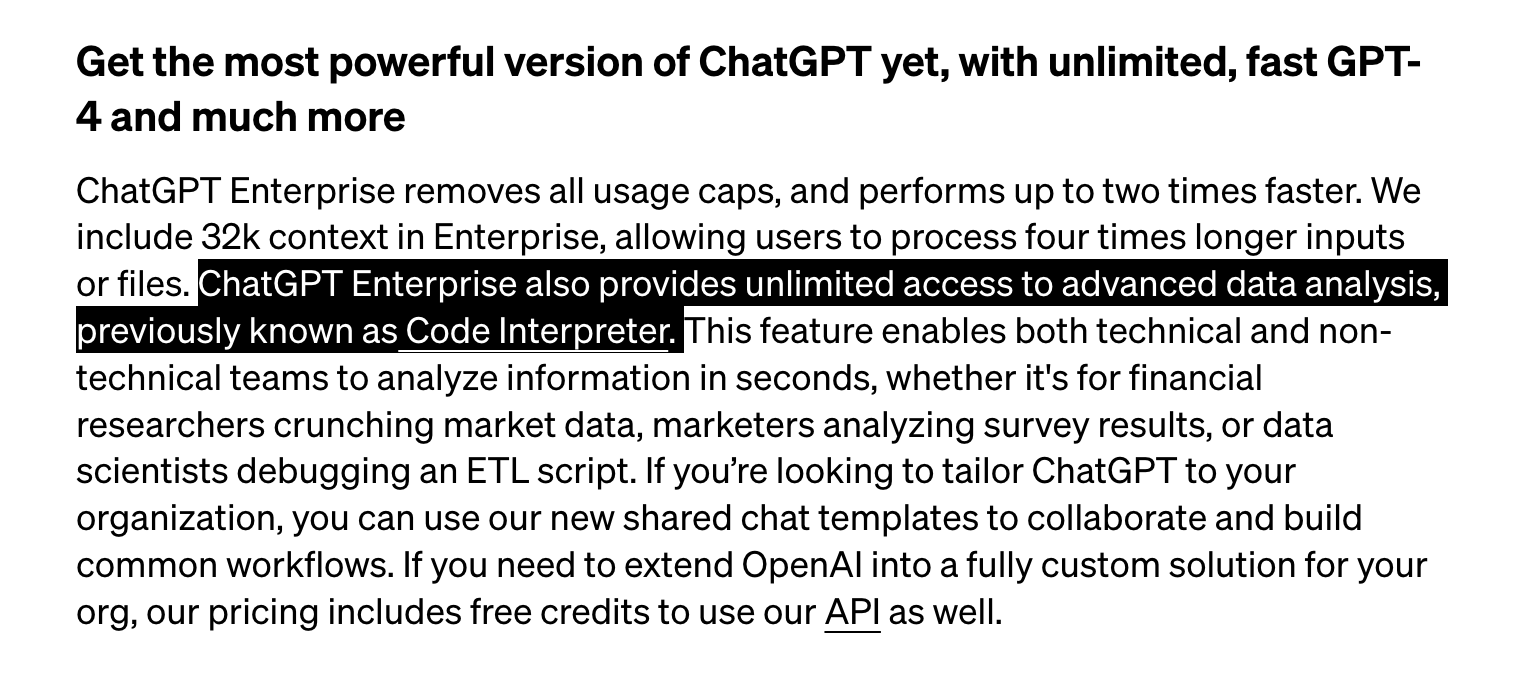ChatGPT cambia el nombre de Code Interpreter a Advanced Data Analysis ...
